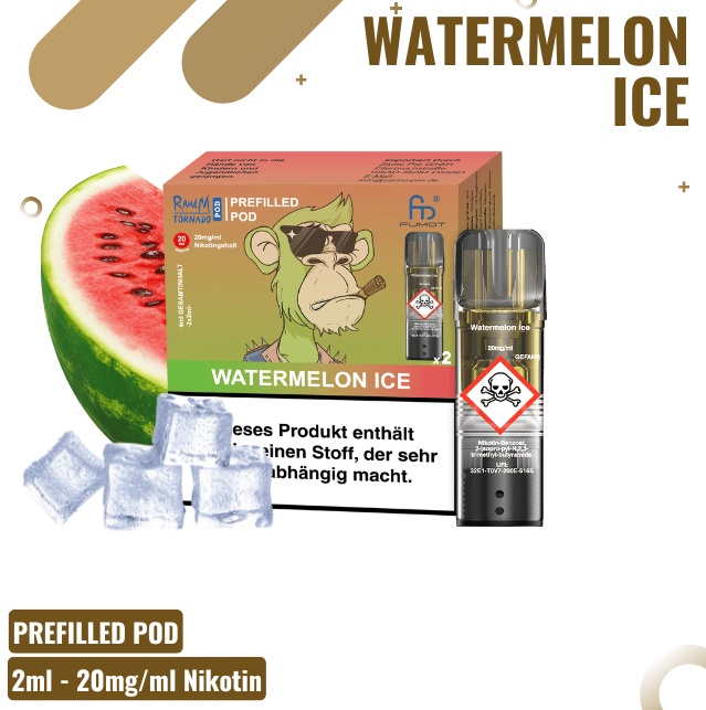 Randm Tornado Prefilled Pod Watermelon Ice jetzt kaufen | Shisha-Net.de