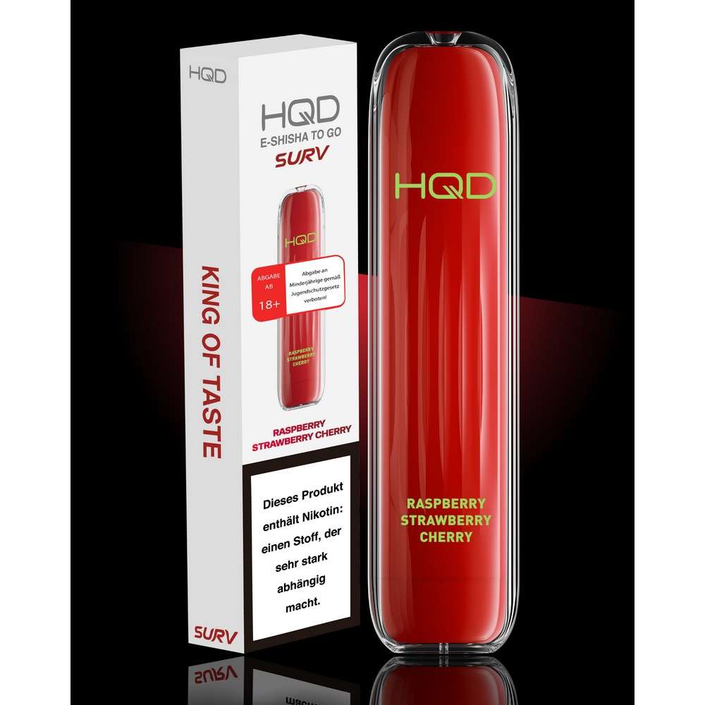 HQD Wave E-Shisha Einweg Vape - Raspberry Strawberry Cherry günstig ...