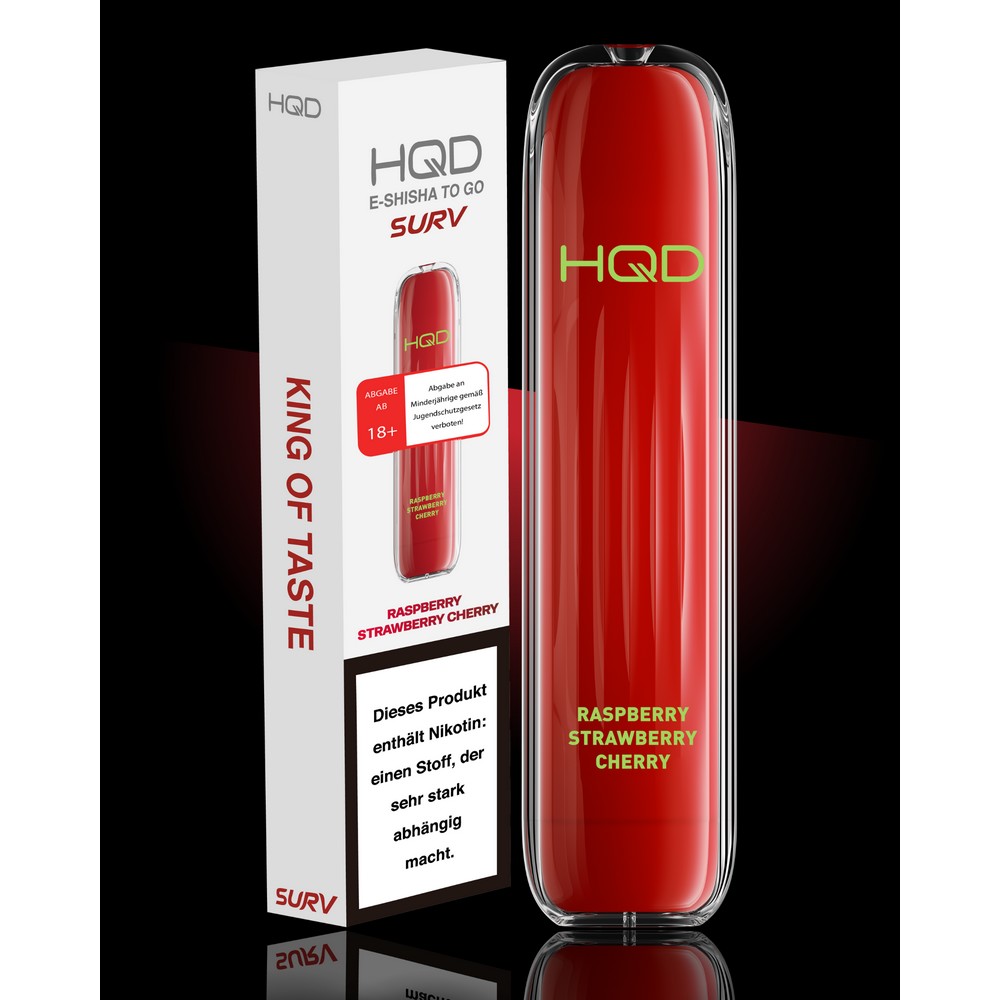 HQD Wave E-Shisha Einweg Vape - Raspberry Strawberry Cherry günstig ...