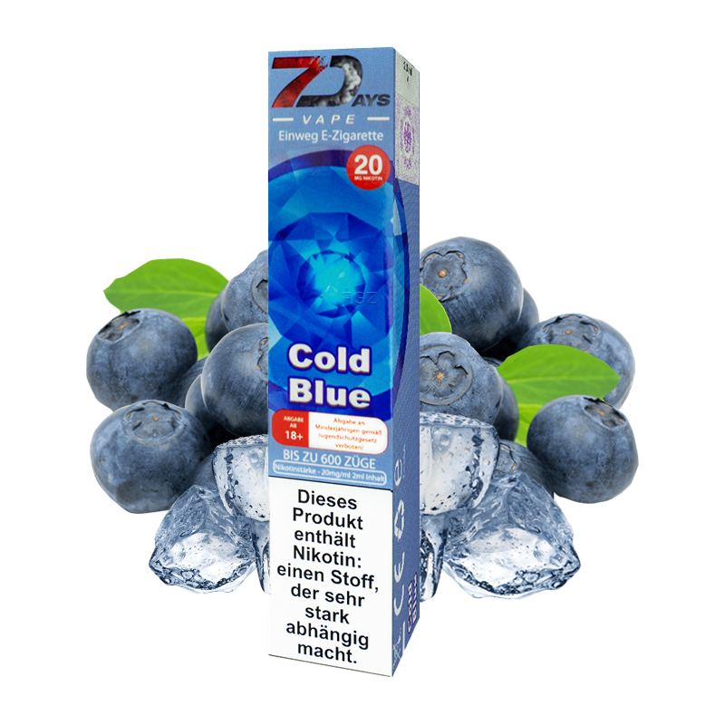 7 Days Vape E-Shisha - Cold Blue günstig | Shisha-Net.de